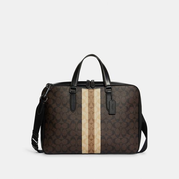 Coach | Bags | Nwt Coach Outlet Graham Slim Brief In Blocked Signature ...
